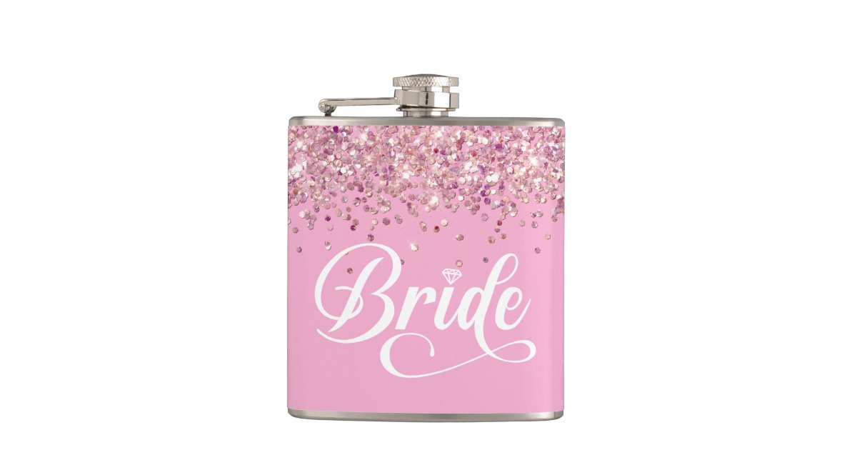 Bride Vinyl Wrapped Flask | Zazzle