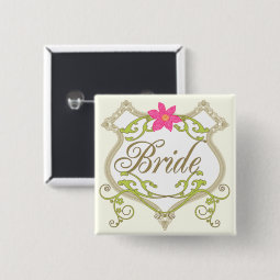 Bride Wedding Badges Button | Zazzle