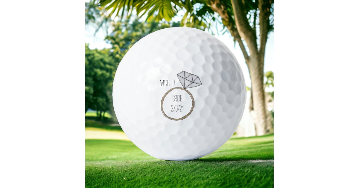 Bride Wedding Custom Golf Balls | Zazzle