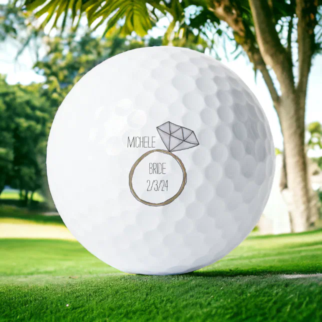 Bride Wedding Custom Golf Balls | Zazzle