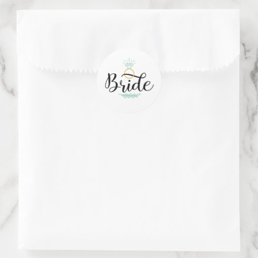 Bride Wedding Ring Classic Round Sticker | Zazzle