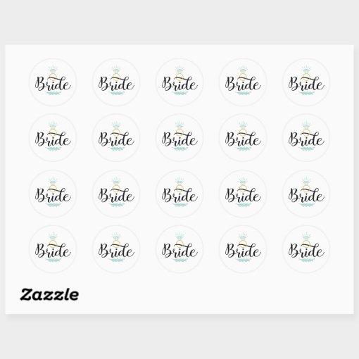 Bride Wedding Ring Classic Round Sticker | Zazzle