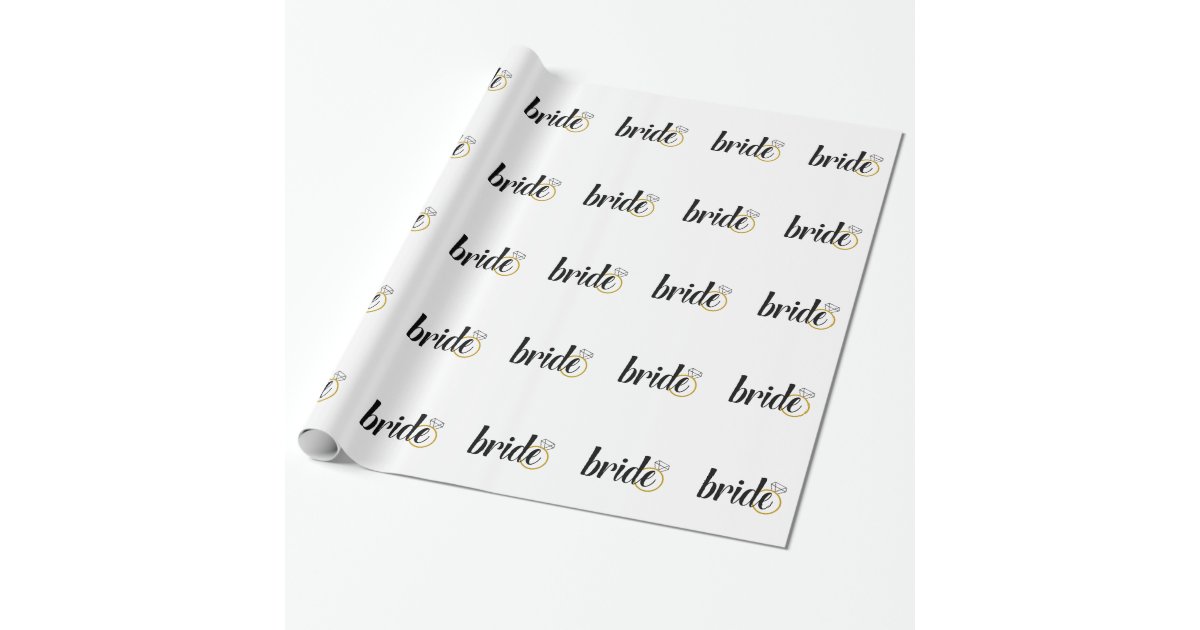 Bride with Ring Wrapping Paper | Zazzle