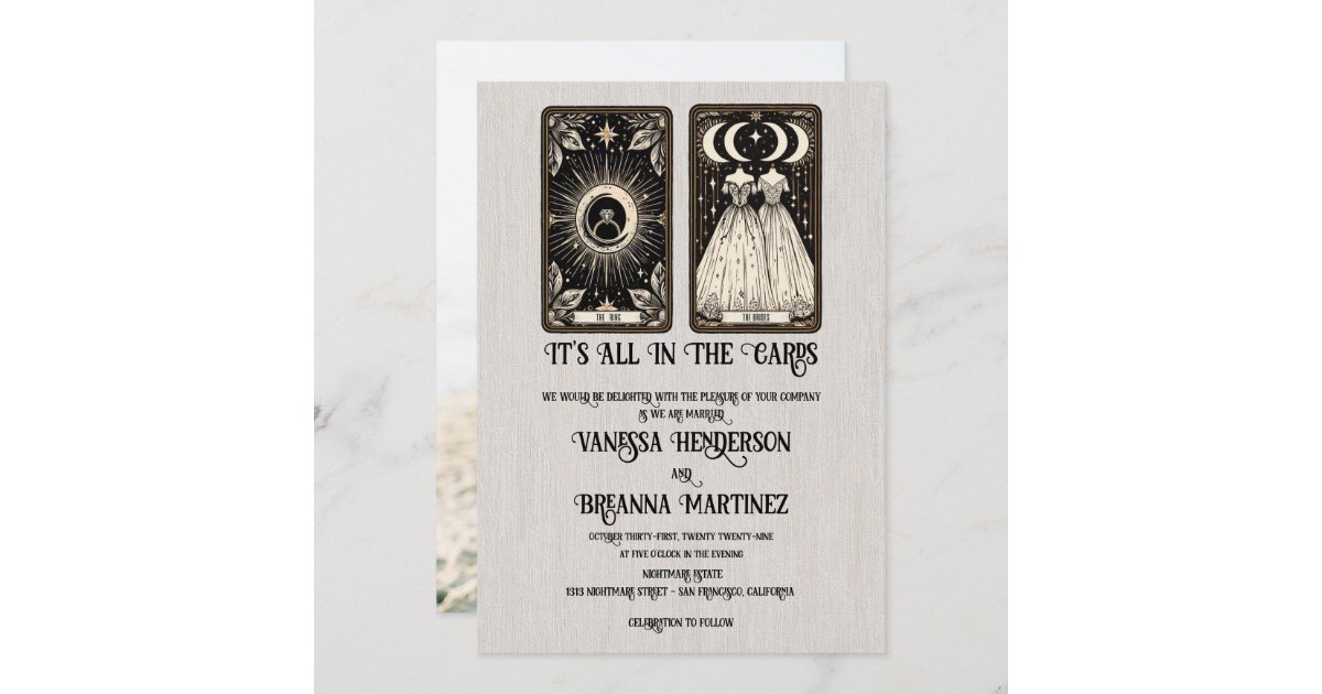 Brides Wedding Tarot Invitation | Zazzle