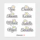 Bridesmaid Names Personalized Decal Vinyl Stickers | Zazzle
