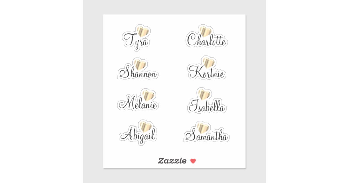 Bridesmaid Names Personalized Vinyl Decal | Zazzle