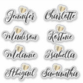 Bridesmaid Names Personalized Vinyl Decal Sticker | Zazzle