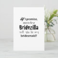 Bridezilla - Bridesmaid Invitation | Zazzle