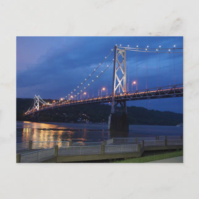 Bridge at Night Postcard | Zazzle