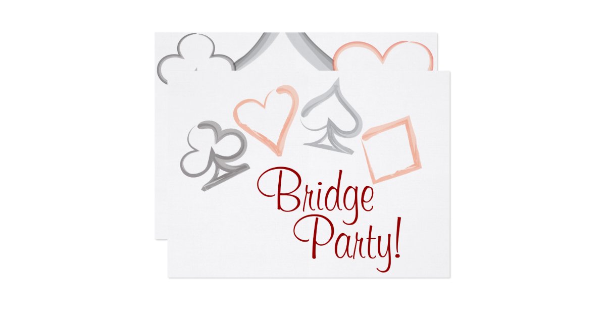 Bridge Card Party Invitation | Zazzle