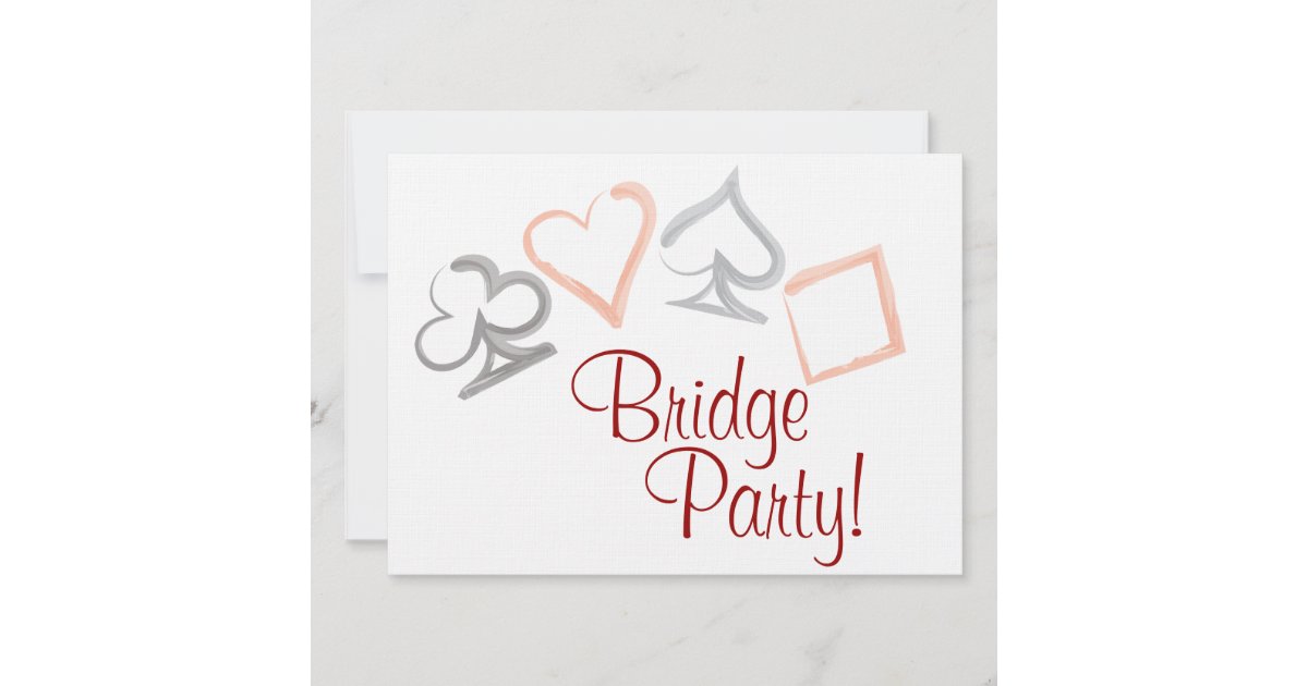 Bridge Card Party Invitation | Zazzle