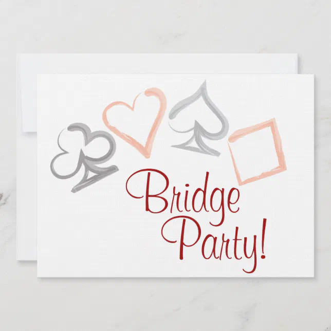 Bridge Card Party Invitation | Zazzle