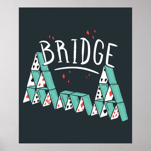 Bridge Cards Text Poster | Zazzle