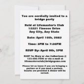 Bridge Game Event Invite Template Four Card Suits | Zazzle