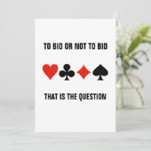 Bridge Game Event Invite Template Four Card Suits | Zazzle