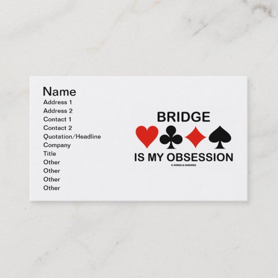 Bridge Humor Duplicate Bridge — Words & Unwords