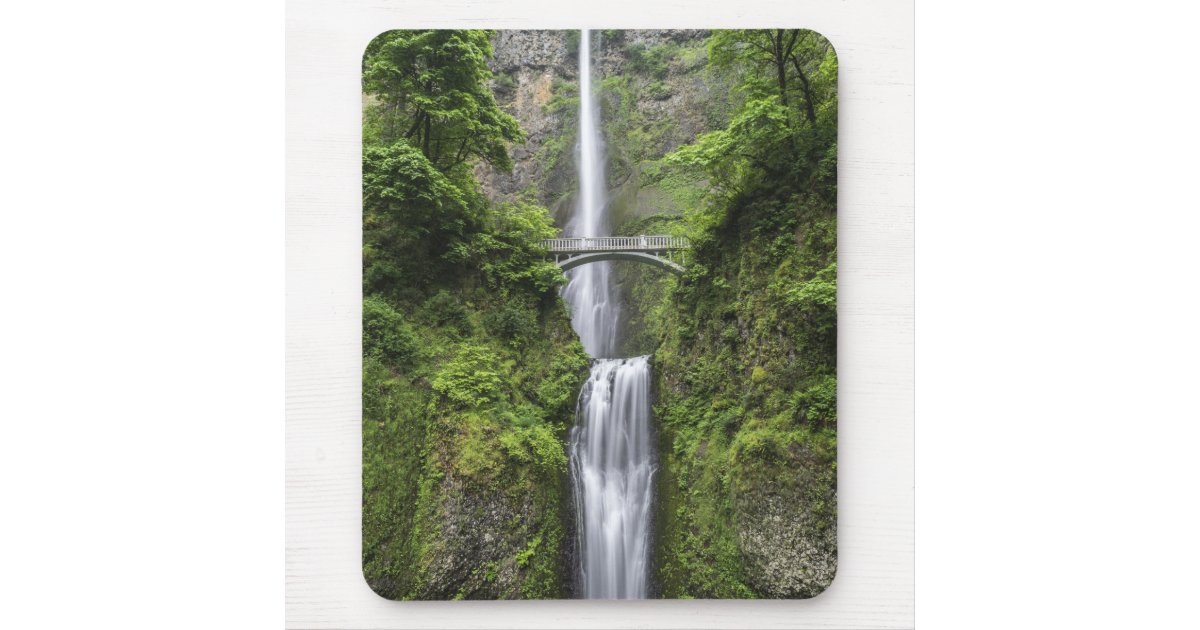 Bridge over Waterfall Stunning Scenic View Mouse Pad | Zazzle