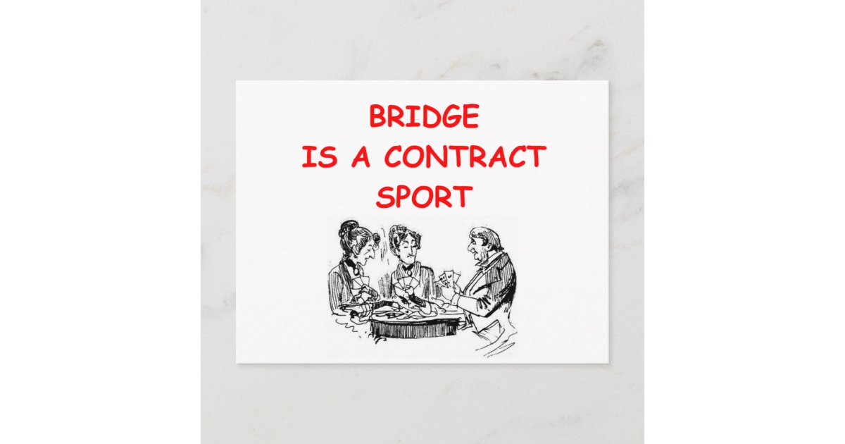 BRIDGE player Postcard | Zazzle