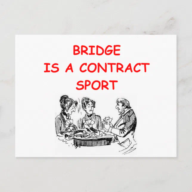 BRIDGE player Postcard | Zazzle