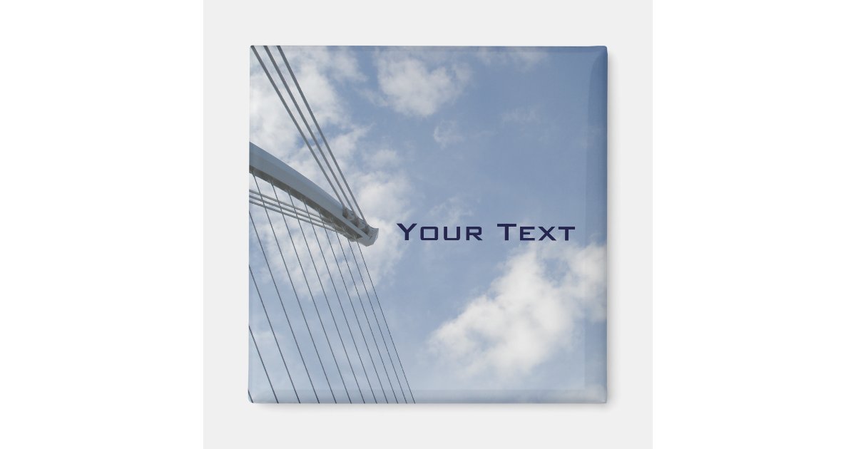 Bridge Spine and Cables Construction Art Magnet | Zazzle