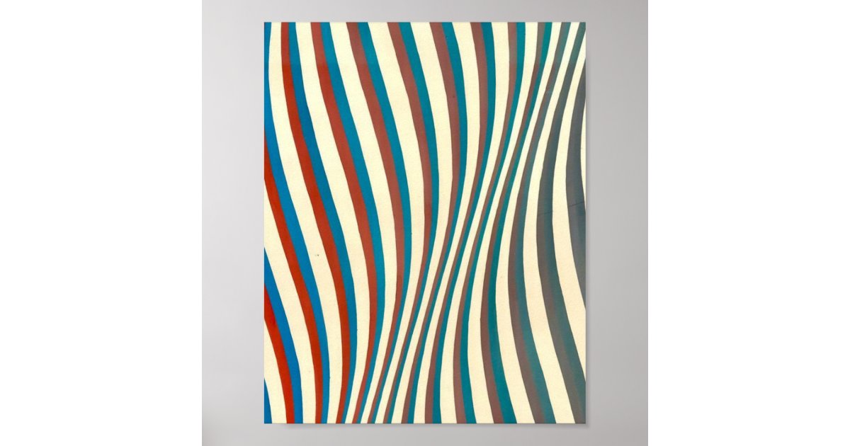 Bridget Riley abstract painting Poster | Zazzle