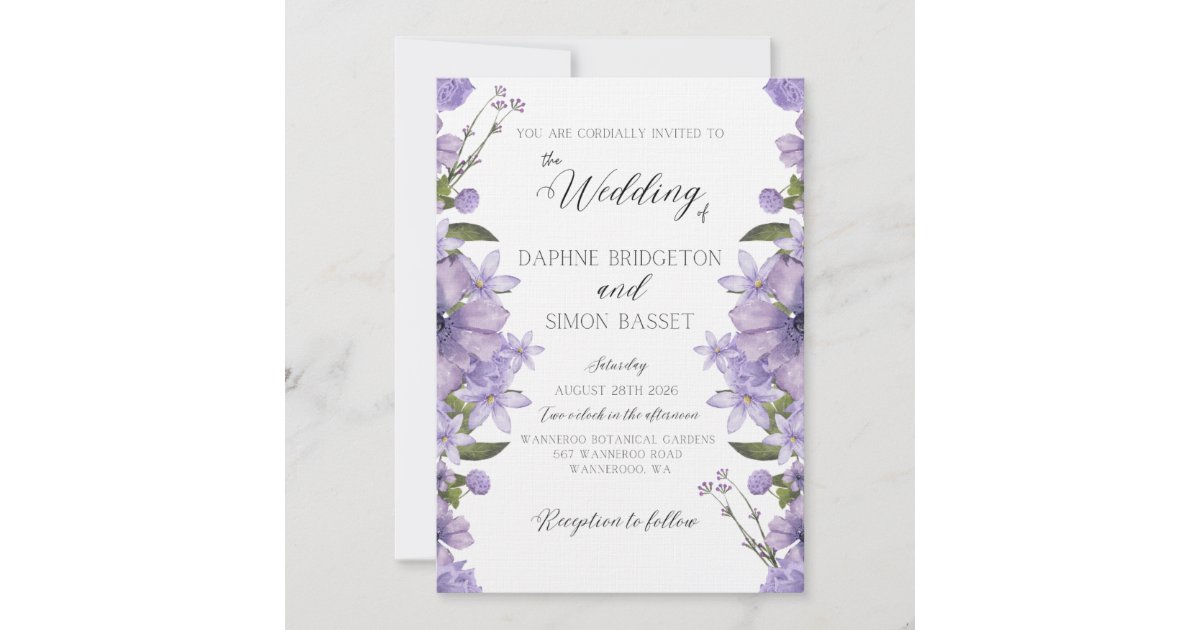 Bridgeton Wedding invitation | Zazzle