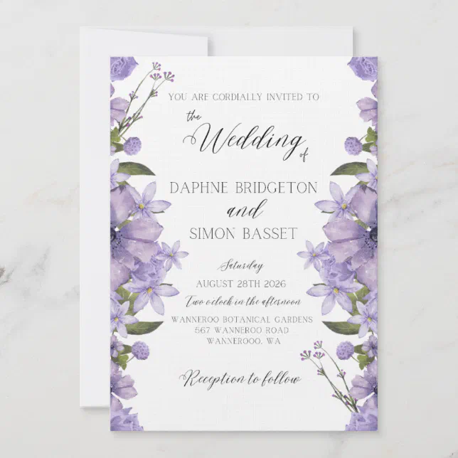 Bridgeton Wedding invitation | Zazzle