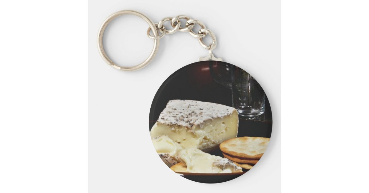 Brie Cheese And Crackers Keychain | Zazzle.com