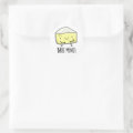 Brie Mine Funny Cheese Pun Classic Round Sticker | Zazzle