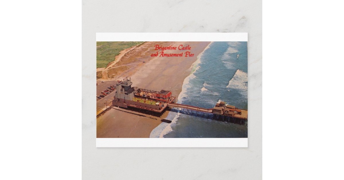 Brigantine Castle Retro Postcard #4 | Zazzle
