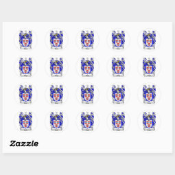 BRIGGS FAMILY CREST - BRIGGS COAT OF ARMS CLASSIC ROUND STICKER | Zazzle