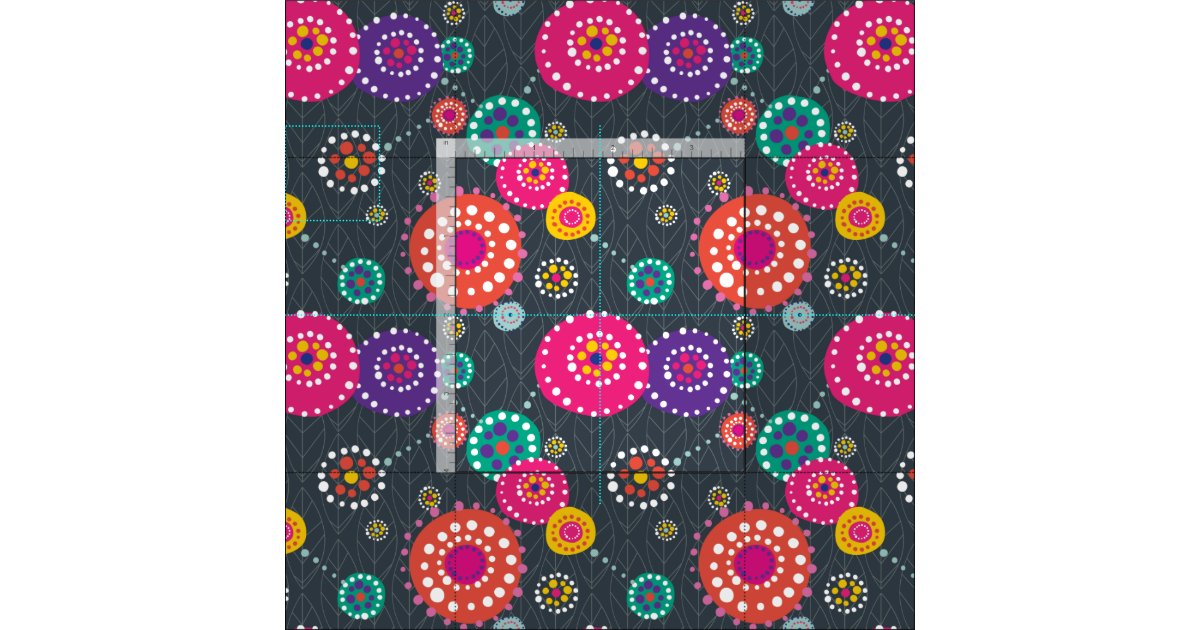 Bright Abstract Floral Print Fabric | Zazzle