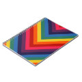 Bright and Colorful Chevron Retro Rainbow Notebook | Zazzle