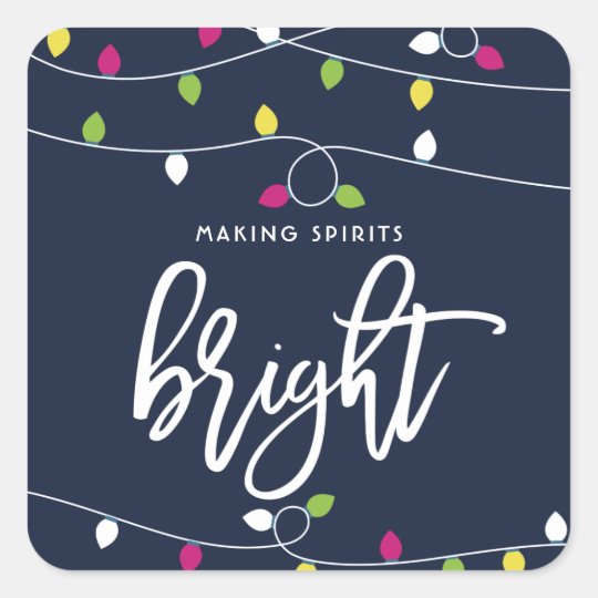 Bright and Colorful Christmas Lights Sticker | Zazzle.com