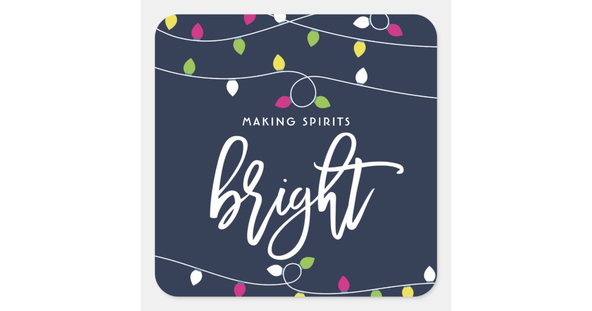 Bright and Colorful Christmas Lights Sticker | Zazzle
