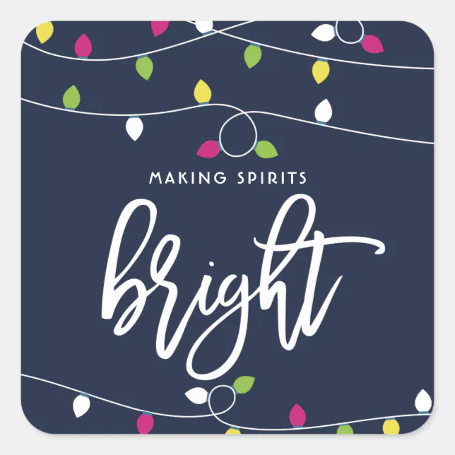 Bright and Colorful Christmas Lights Sticker | Zazzle