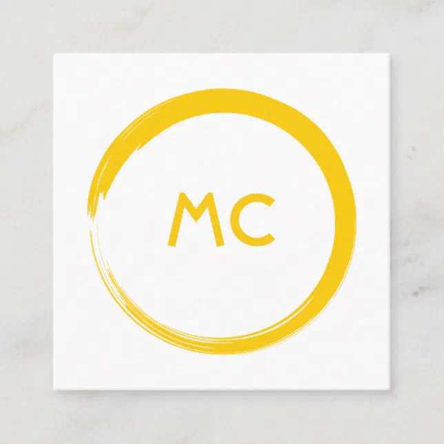Bright and Simple Business Card with Round Logo | Zazzle