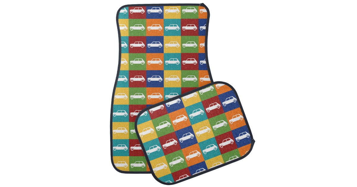 Bright Basics Checkerboard Mini Cooper Car Floor Mat | Zazzle