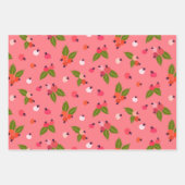 Bright Berry Floral Pattern Wrapping Paper Sheets | Zazzle