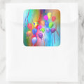 Bright Birthday Balloons Square Sticker | Zazzle