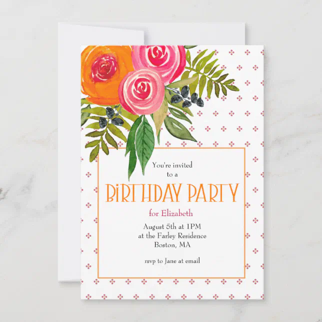 Bright Birthday Invitation | Zazzle