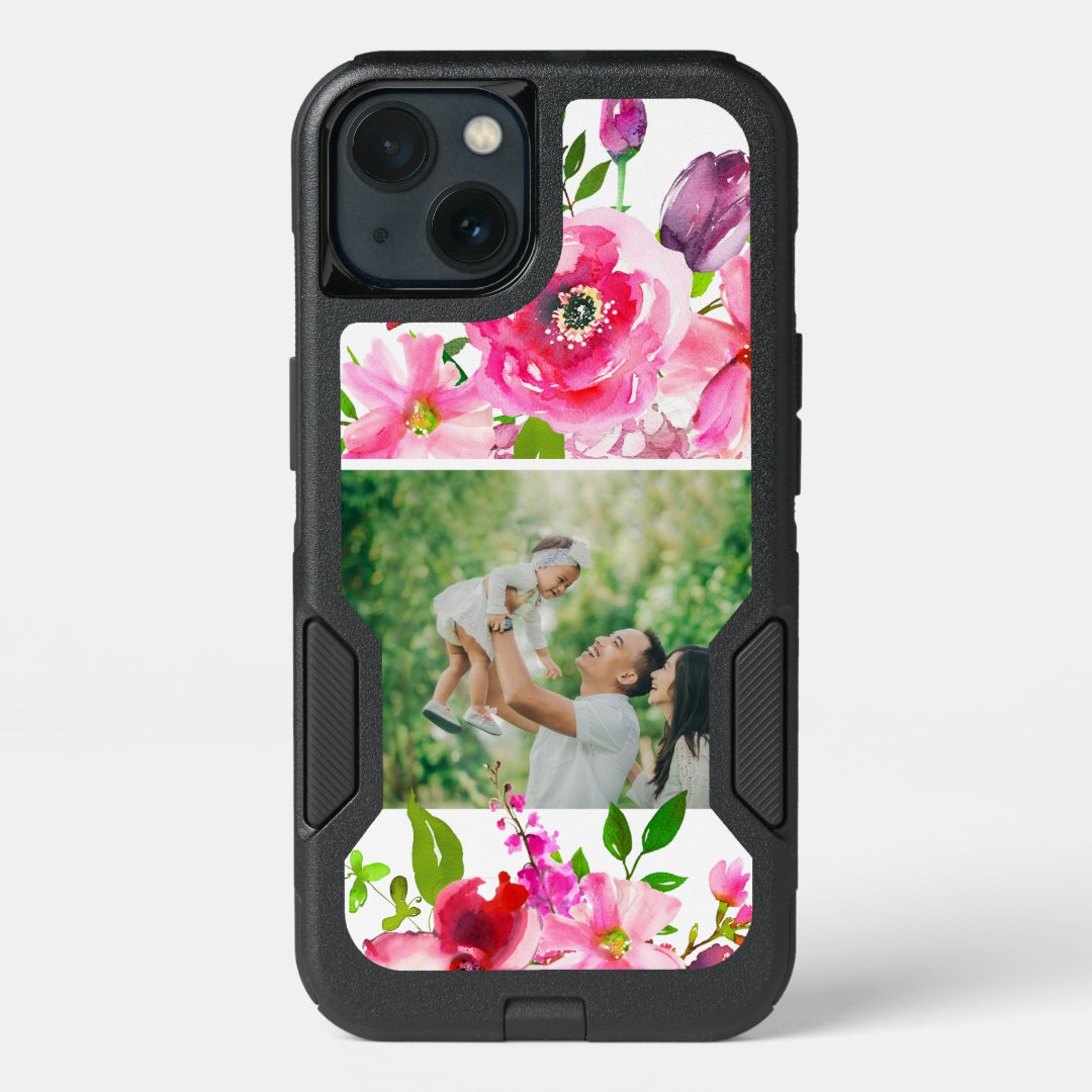 Bright Blooms Custom Personalized Photo OtterBox iPhone Case | Zazzle