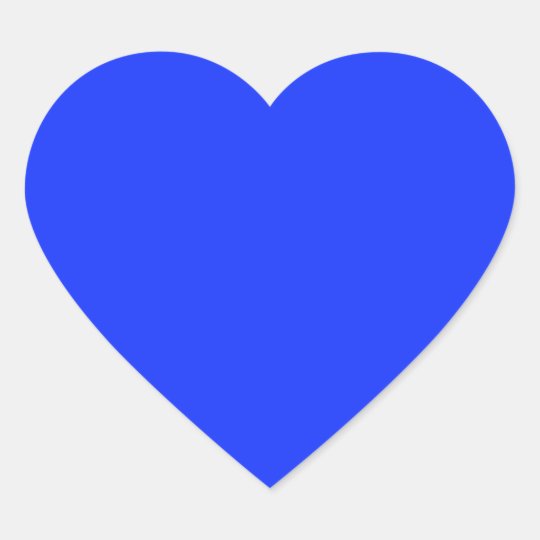 Bright Blue Heart Sticker | Zazzle.com