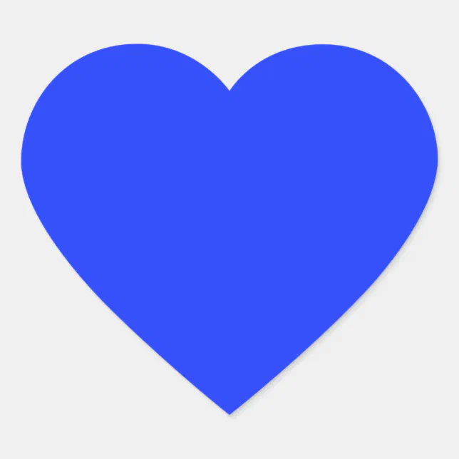Bright Blue Heart Sticker | Zazzle