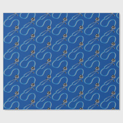 Bright Blue Hospital Doctor and Nurse Stethoscope Wrapping Paper | Zazzle