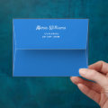 Bright blue white stars envelope | Zazzle