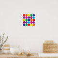 Bright Bold Colorful Rainbow Circles Polka Dots Poster | Zazzle