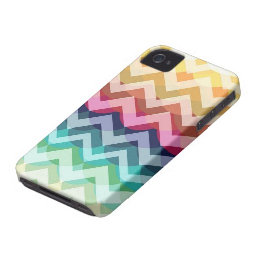 Bright Chevron Scallop Summer Pattern iPhone Case | Zazzle