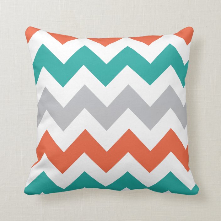 Bright Chevron Throw Pillow | Zazzle.com