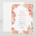 Bright Citrus and Flirty Flowers Baby Shower Invitation | Zazzle